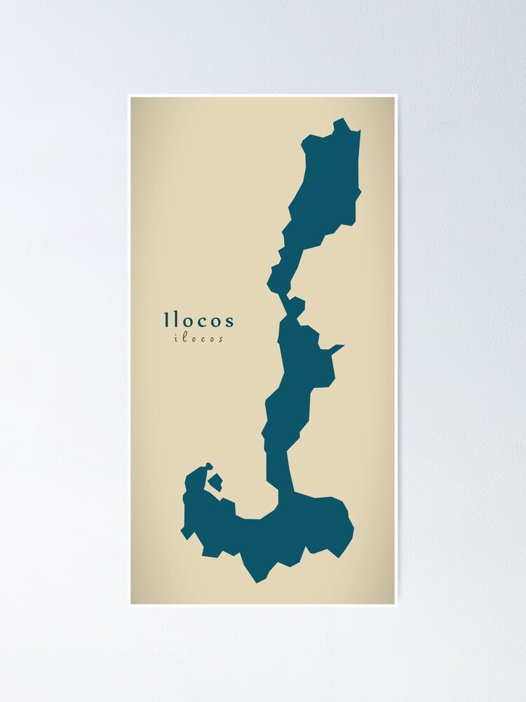 "Modern Map - Ilocos region map Philippines PH" Poster for Sale by Ingo ...