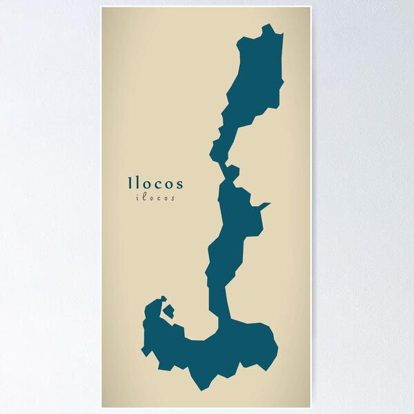 "Modern Map - Ilocos region map Philippines PH" Poster for Sale by Ingo ...