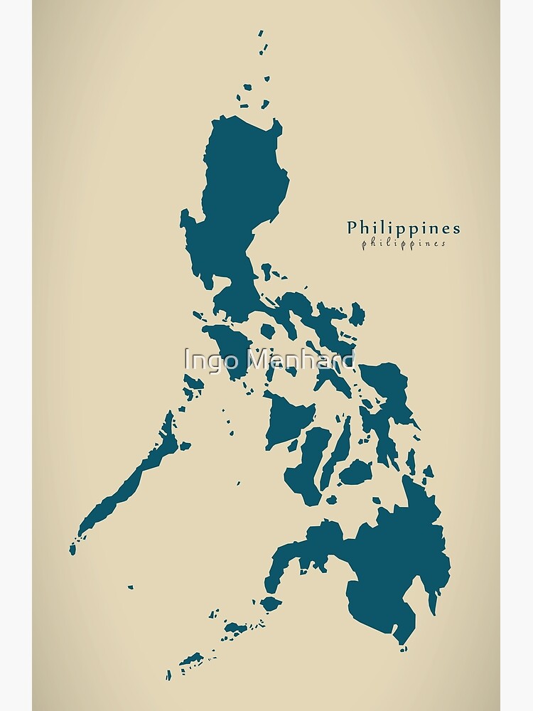 "Modern Map - Philippines map PH" Photographic Print for Sale by Ingo ...