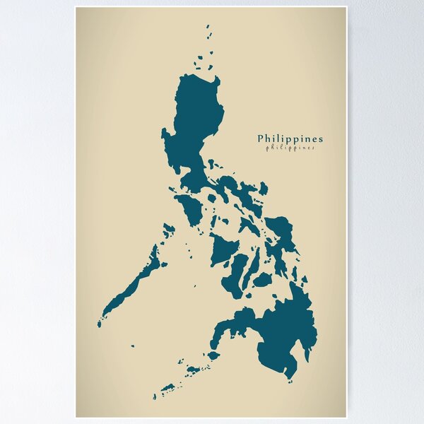 "Modern Map - Philippines map PH" Poster for Sale by Ingo Menhard ...