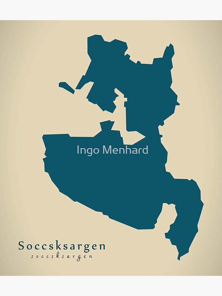 Póster «Mapa moderno - mapa de la región de Soccsksargen Filipinas PH ...