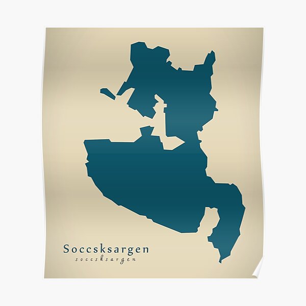 "Modern Map - Soccsksargen region map Philippines PH" Poster for Sale ...