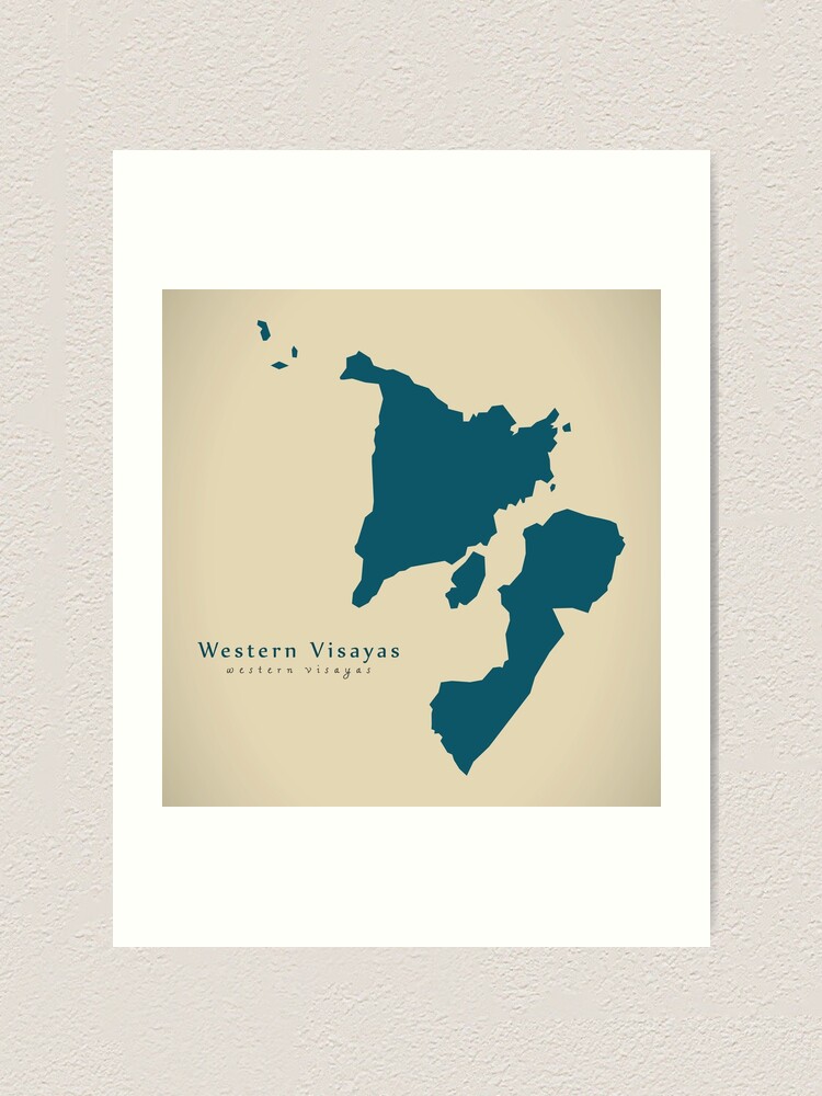 Lámina artística «Mapa moderno - Mapa de la región de Visayas ...
