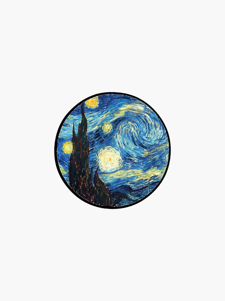 "Starry Night" Sticker for Sale by katietruppo | Redbubble