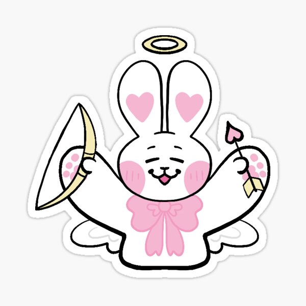 "Angel Bun" Sticker for Sale by gummycarrots | Redbubble