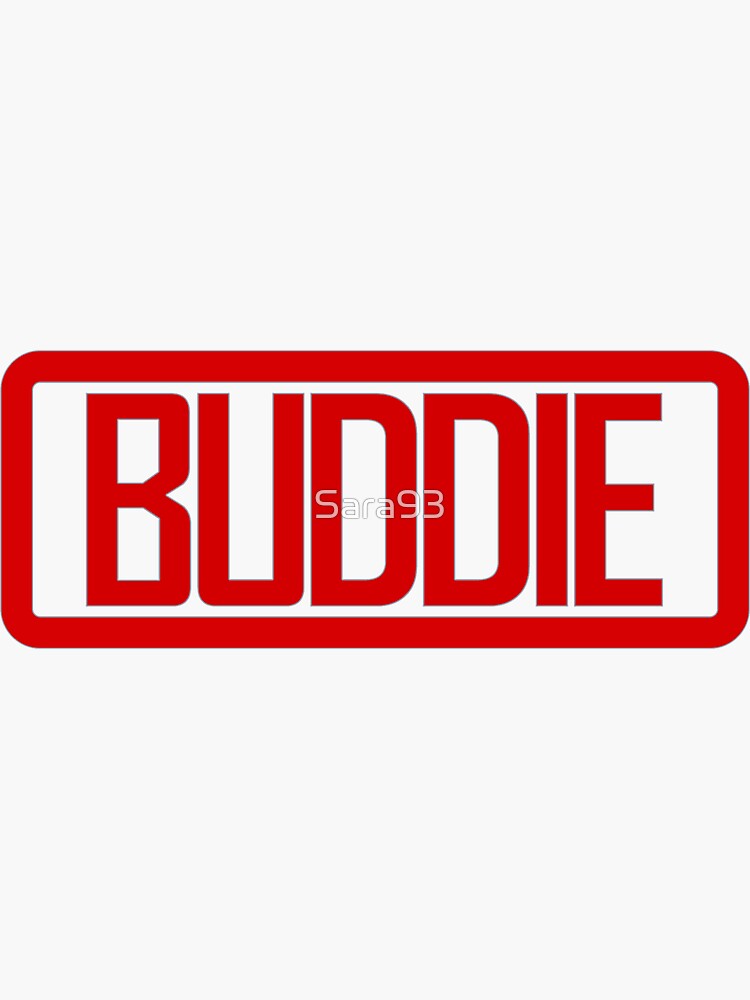 "Buddie logo" Sticker for Sale by Sara93 | Redbubble