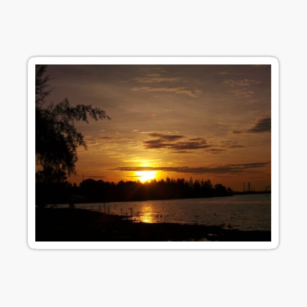 "Beach Sunset" Sticker for Sale by justdrawityo | Redbubble