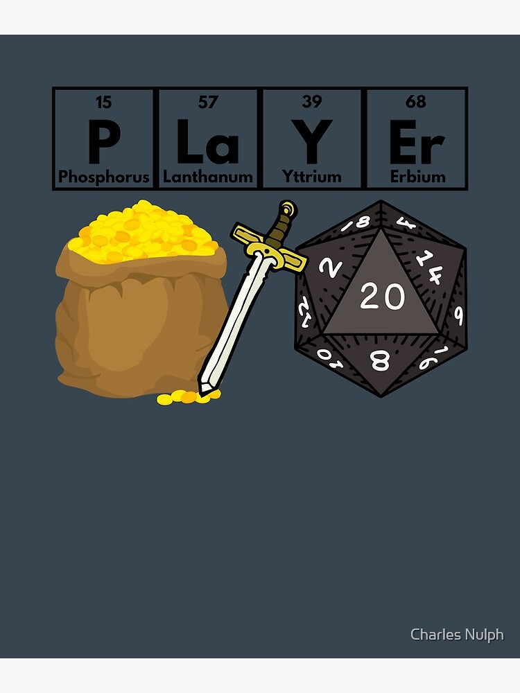 "Periodic Table|tabletop gamer|RPG" Poster for Sale by ffpotaters1996 ...
