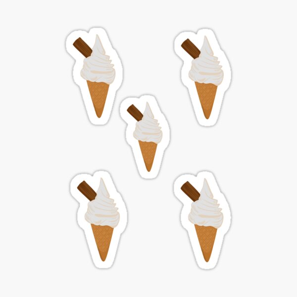 "Soft Whipped Vanilla Ice Cream Cone with Flaky Chocolate Stick ...