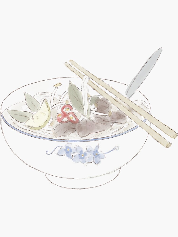 "Pho pho breaky, lunch and dinner" Sticker for Sale by theadhdjournal ...