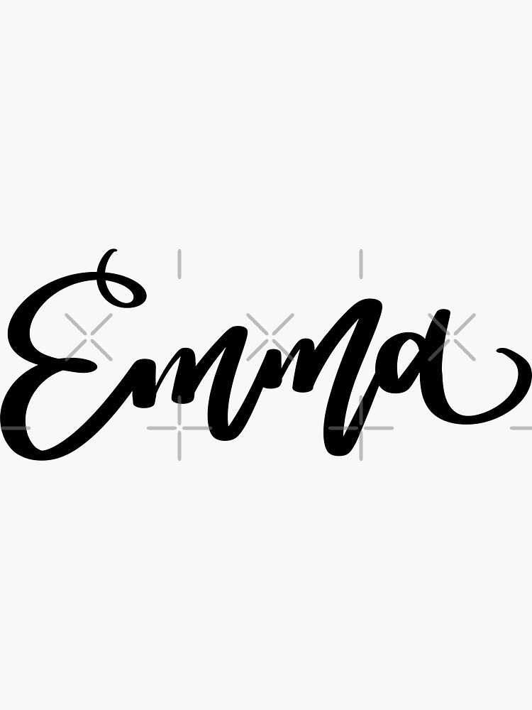 "Emma name sticker" Sticker for Sale by artbyjadmercph | Redbubble
