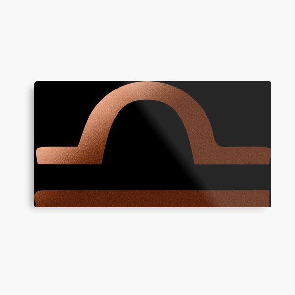 Lámina metálica «Diseño metálico de cobre del zodiaco de Libra del ...