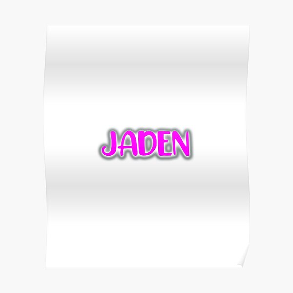 "JADEN" Poster for Sale by pink-name | Redbubble