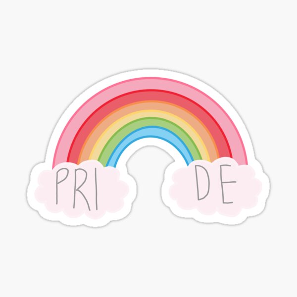 "Rainbow pride sticker" Sticker for Sale by elizabethw97 | Redbubble