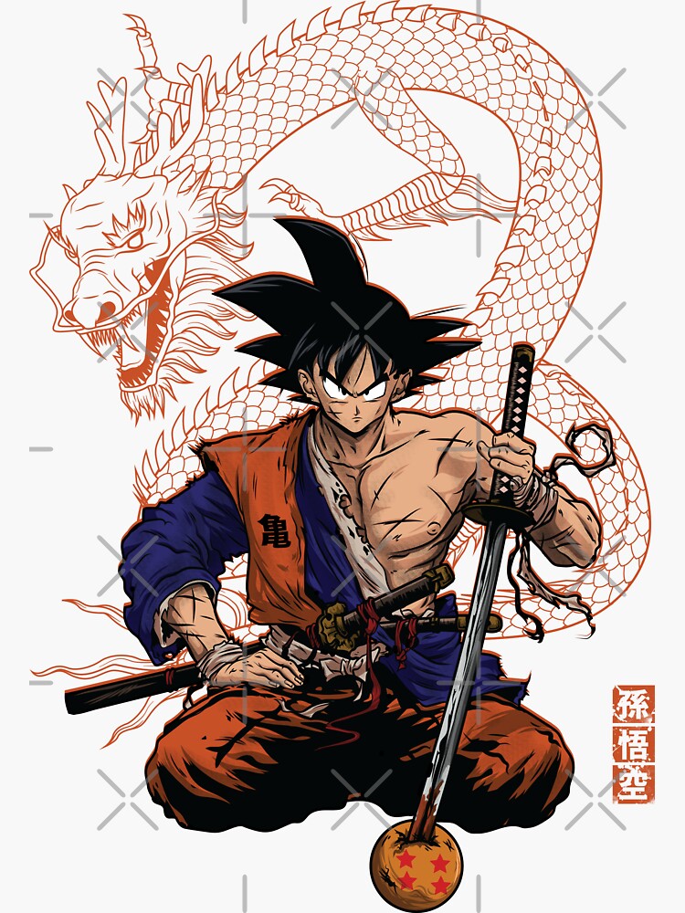 "GOKU RONIN" Sticker for Sale by swiro | Redbubble