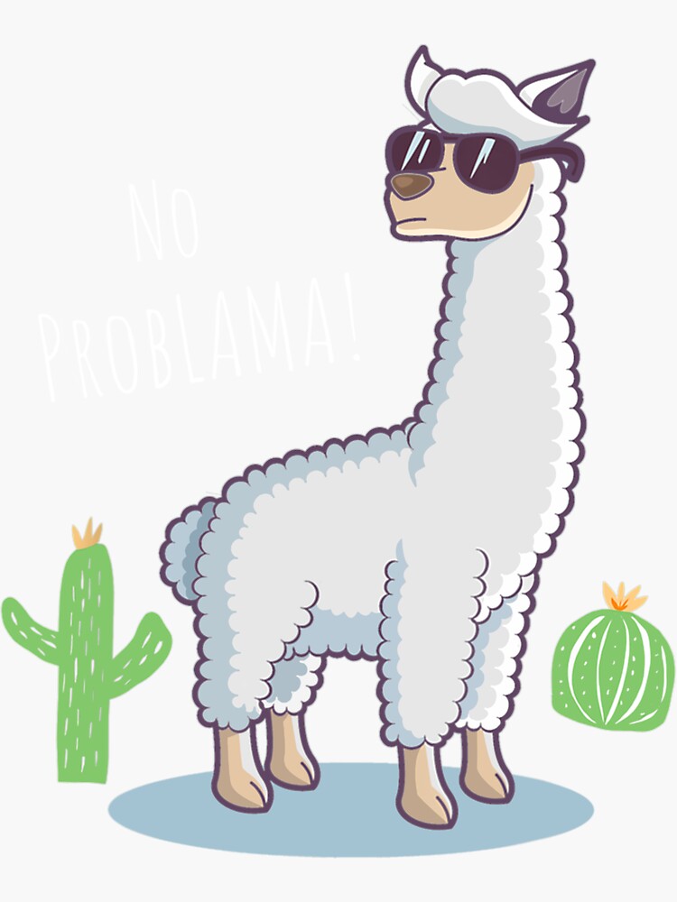"No Prob-Llama Llama And Cactus" Sticker for Sale by tomie4678 | Redbubble
