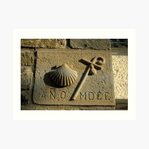 "scallop shell symbol, Santiago de Compostela , Spain " Art Print by ...