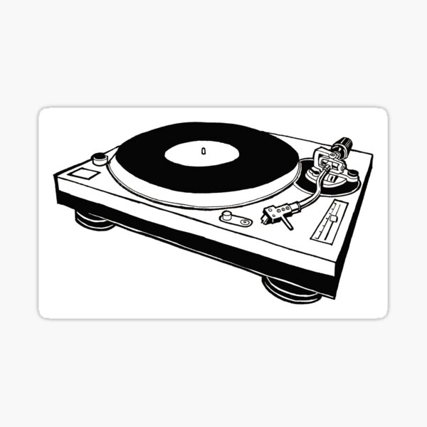 "Turntables" Sticker for Sale by Drobbins | Redbubble