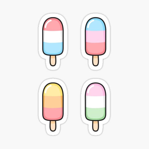 "Colorful Popsicles Illustration" Sticker for Sale by DimensionC169 ...