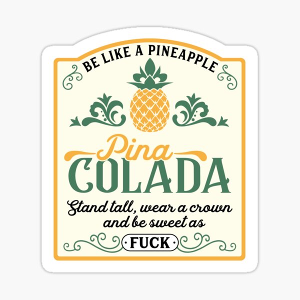 "Pina Colada Sticker" Sticker for Sale by arkansasmade | Redbubble