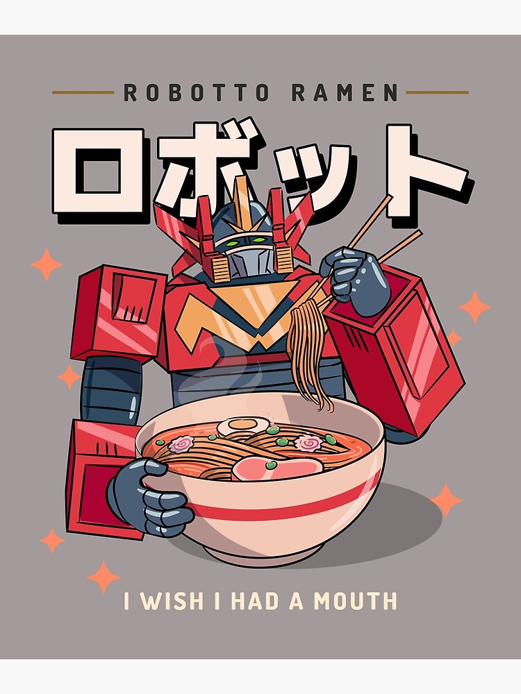"Robotto Ramen / Kawaii food / Robot manga" Poster for Sale by DomZo ...