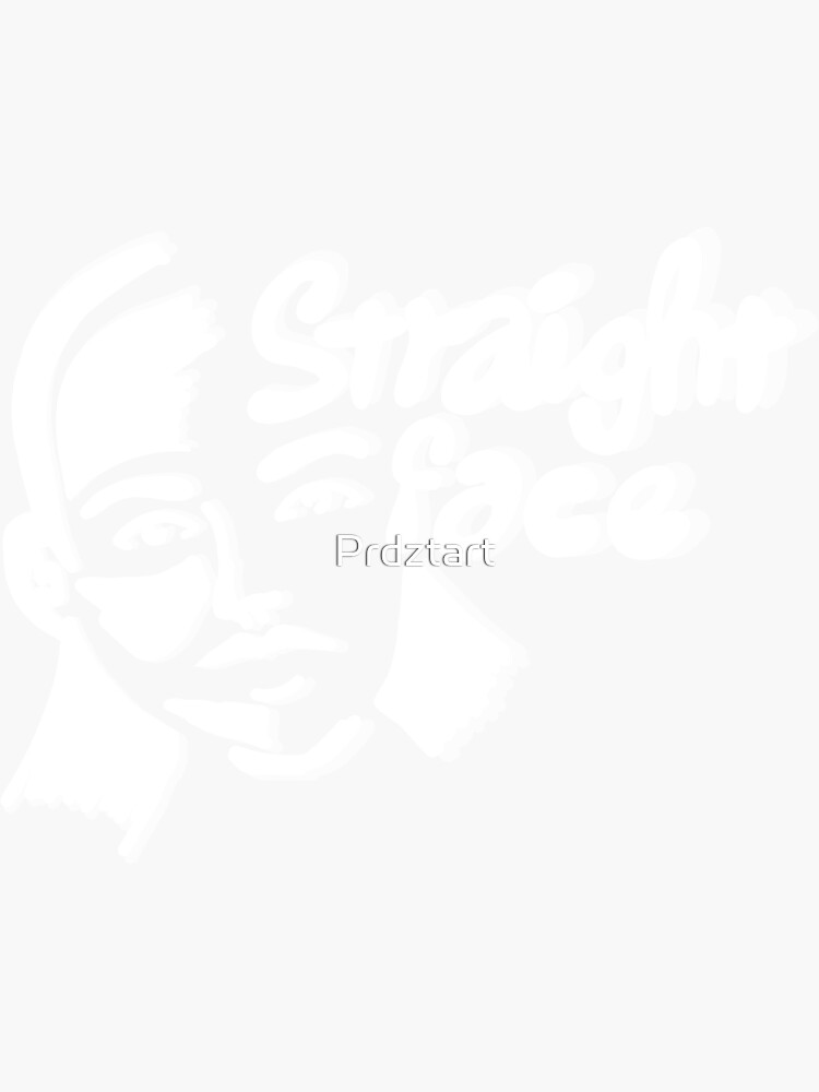 "Straight face" Sticker for Sale by Prdztart | Redbubble