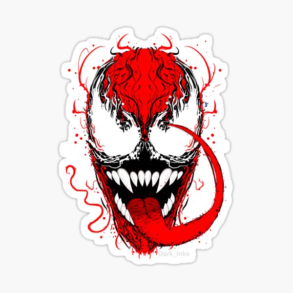 "Carnage" Sticker for Sale by Dark-Inks | Redbubble