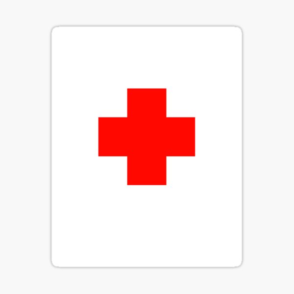 "Red cross" Sticker by LIMITED-EDIT | Redbubble