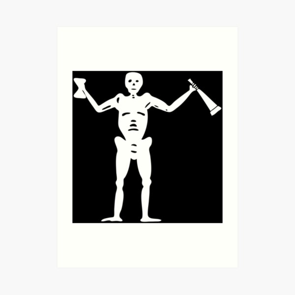 "Samuel Black Sam Bellamy - Pirate Flag 2" Art Print by kayve | Redbubble