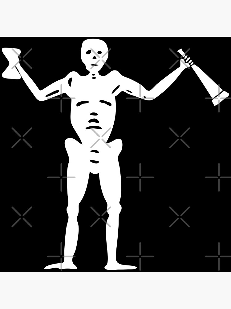 "Samuel Black Sam Bellamy - Pirate Flag 2" Poster for Sale by kayve ...