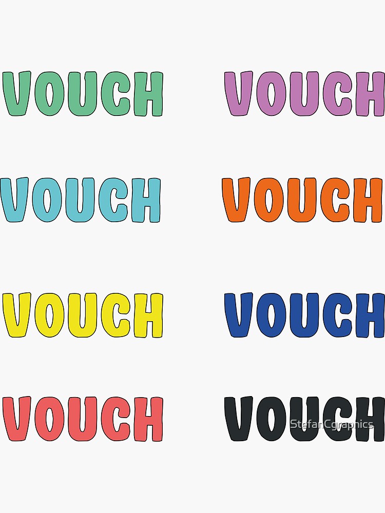 "Vouch Sticker Pack" Sticker for Sale by StefanCgraphics | Redbubble