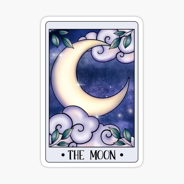 "Moon tarot card design" Sticker by GCarradice | Redbubble