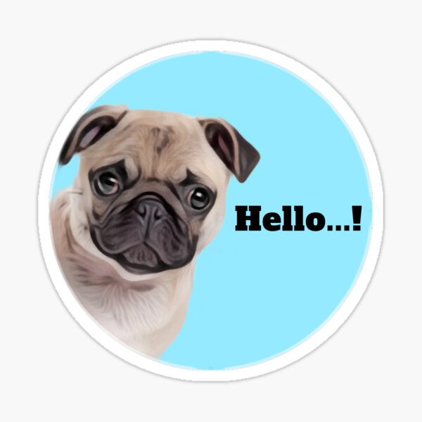 "Hello Puppy" Sticker by yudigunawan11 | Redbubble