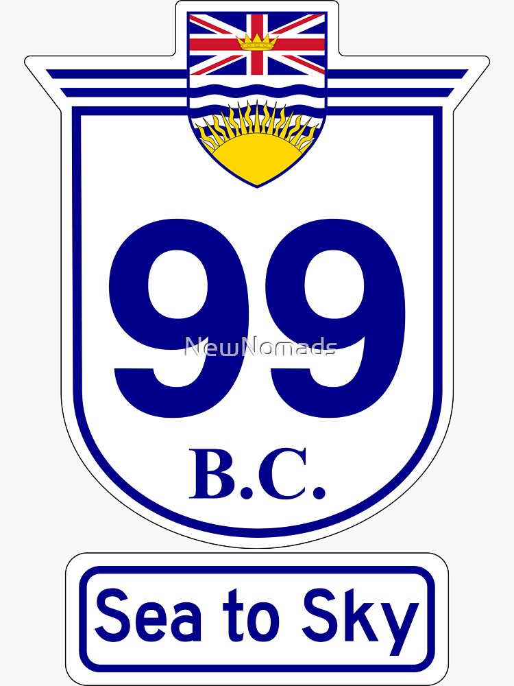 "British Columbia 99 - Sea to Sky" Sticker for Sale by NewNomads ...