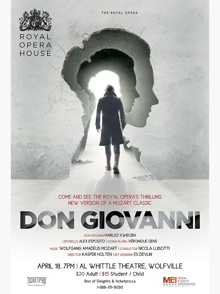 "DON GIOVANNI MOZART ROYAL OPERA HOUSE" Poster for Sale by thrasher11 ...