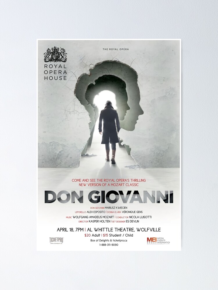 "DON GIOVANNI MOZART ROYAL OPERA HOUSE" Poster for Sale by thrasher11 ...