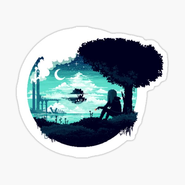 "Pixel art aesthetics drawing" Sticker for Sale by BaptouOnPaint ...