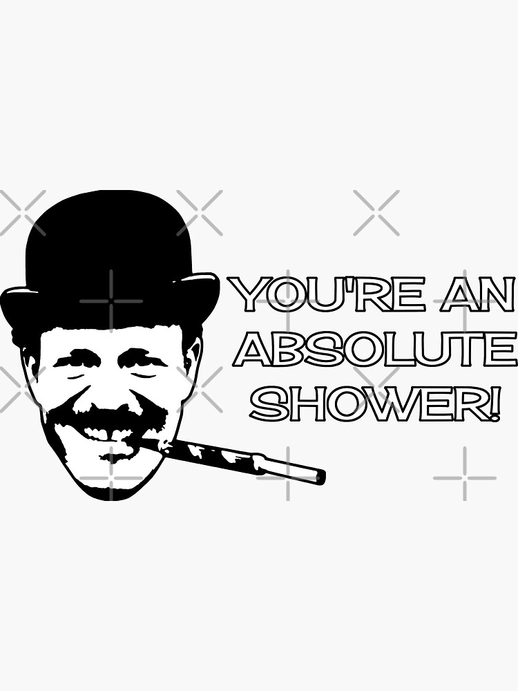 "You Are An Absolute Shower!" Sticker for Sale by sirglennbo | Redbubble