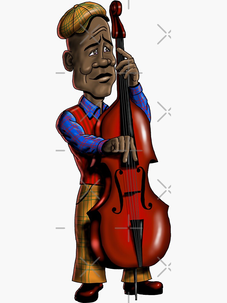 "Melancholic jazzman " Sticker for Sale by cartoonish100 | Redbubble