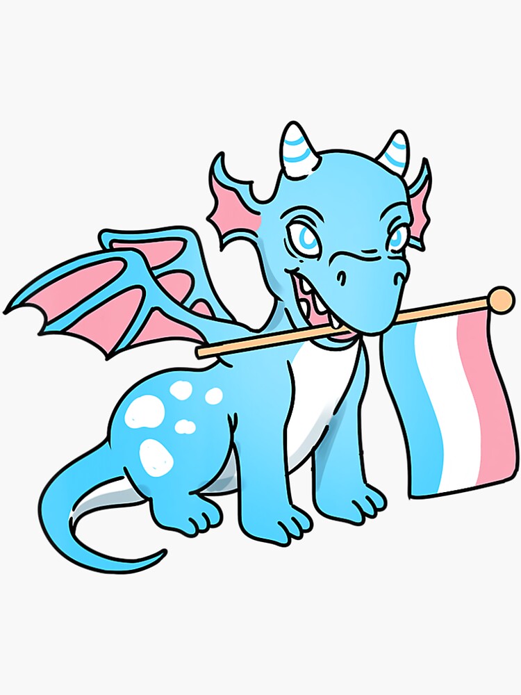 Trans Pride Dragon Transgender Sticker For Sale By Jakobhudsyn