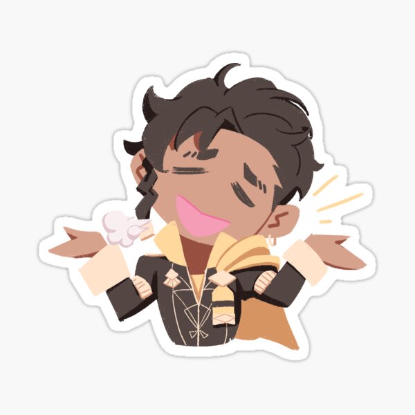 "Chibi Claude(sighing)" Sticker by pandamosityart | Redbubble