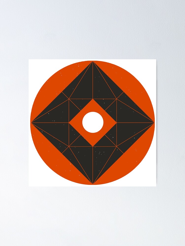 "Circle gets the square - retro 60s mod design" Poster by Babycakes4Real | Redbubble