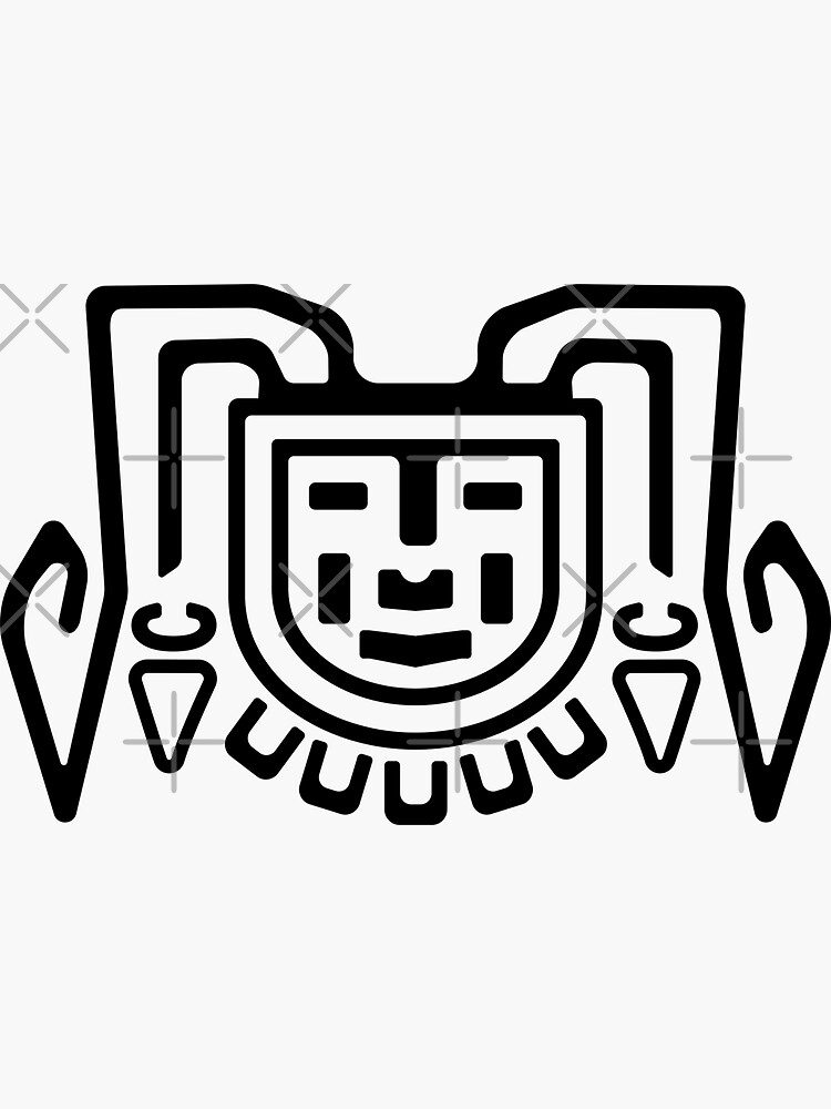 "Aztec Jester Mask Human Figurine" Sticker for Sale by boneytoes ...