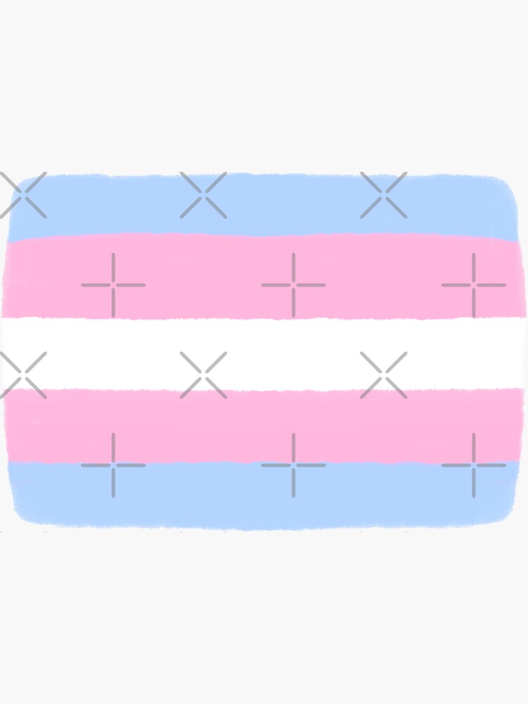 "crayon pride flags: trans" Sticker for Sale by otterguppy | Redbubble