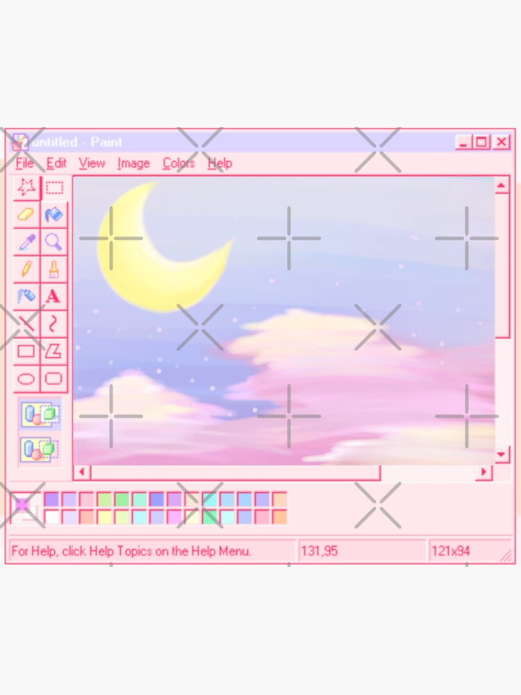 "Pink Aesthetic Windows 95" Sticker for Sale by tea-rex23 | Redbubble