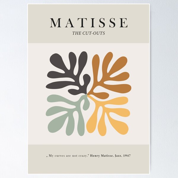 "Henri Matisse Cut Outs Earth Tones" Poster for Sale by enricadenicola ...