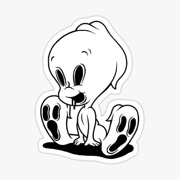 "Casper Cartoon" Sticker for Sale by Holydusty | Redbubble