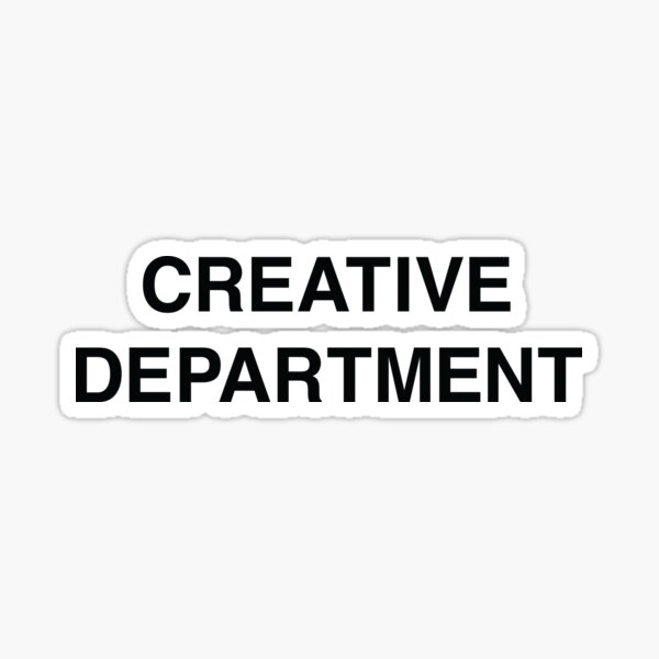 "Creative Department" Sticker for Sale by makerplace | Redbubble