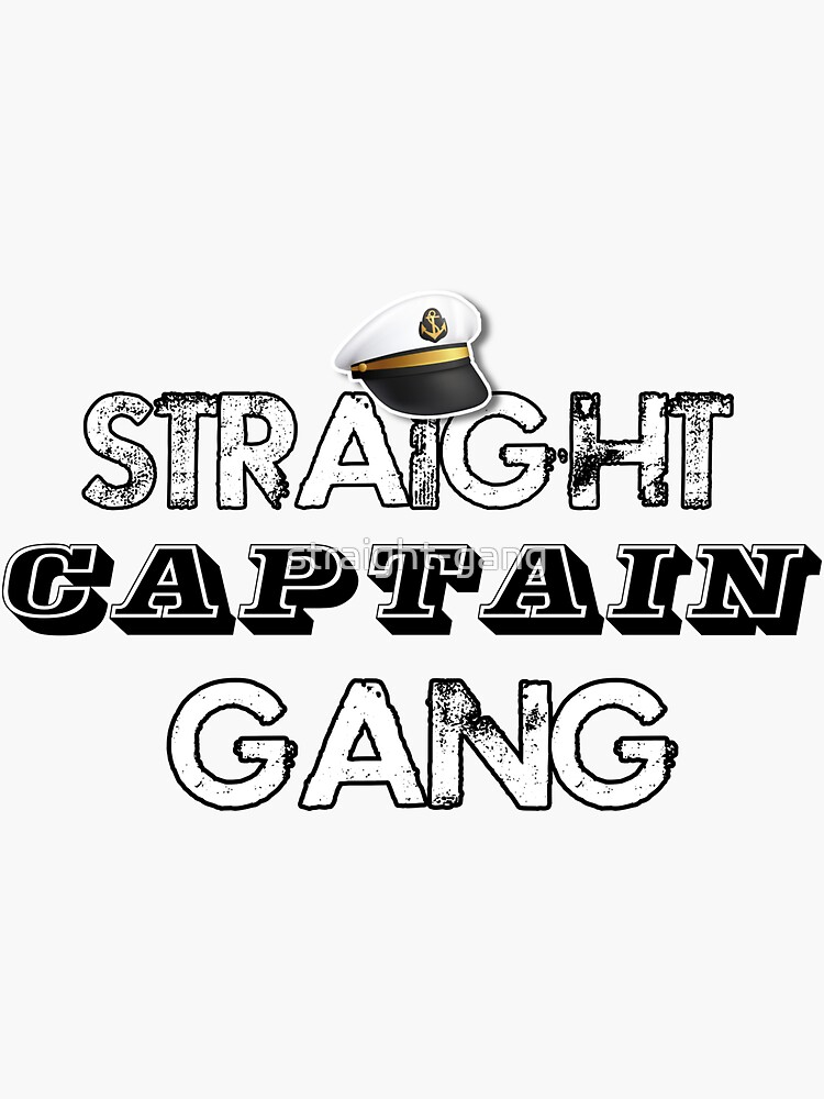 " Captain" Sticker for Sale by straight-gang | Redbubble