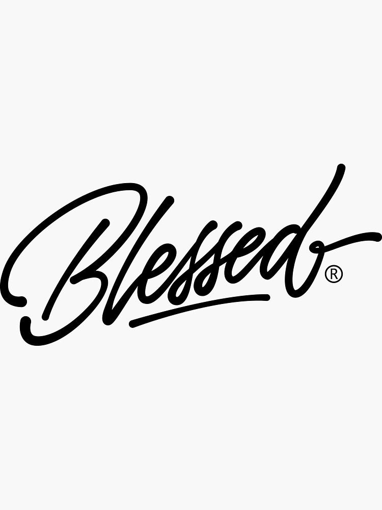 "Blessed Logo" Sticker by geronimo-fede | Redbubble